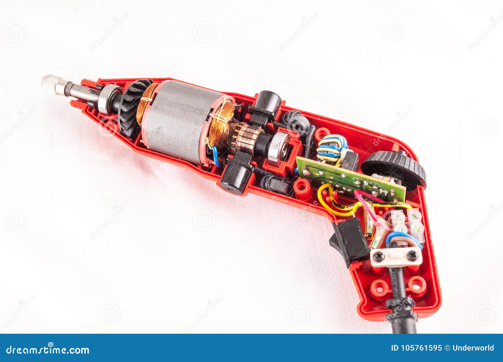 Taladro desmontado imagen de archivo. Imagen de taladro - 105761595