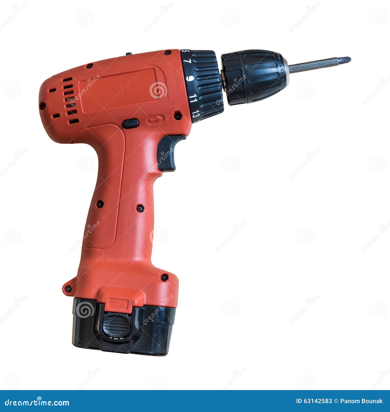 Taladro eléctrico portátil imagen de archivo. Imagen de aislante - 63142583
