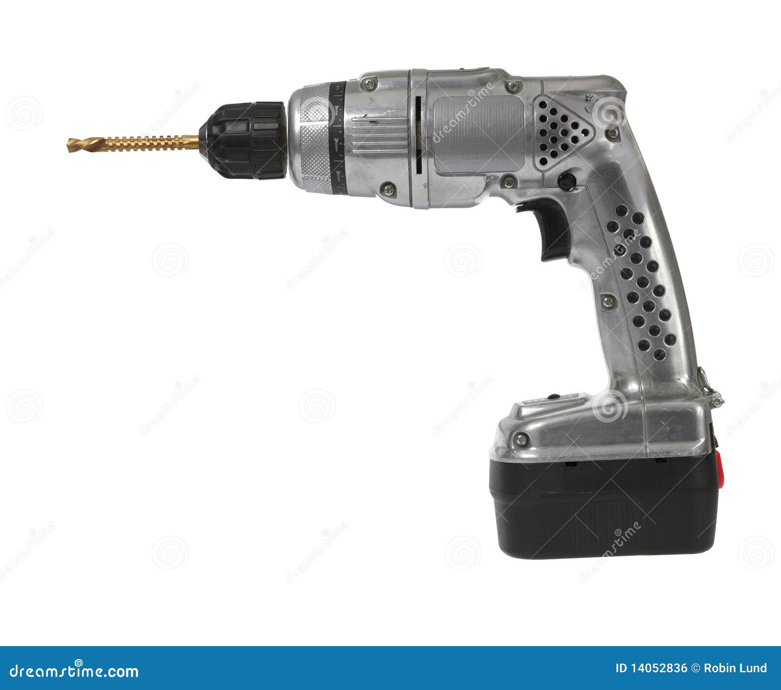 Taladro Retro Estropeado De La Batería Foto de archivo - Imagen de ...
