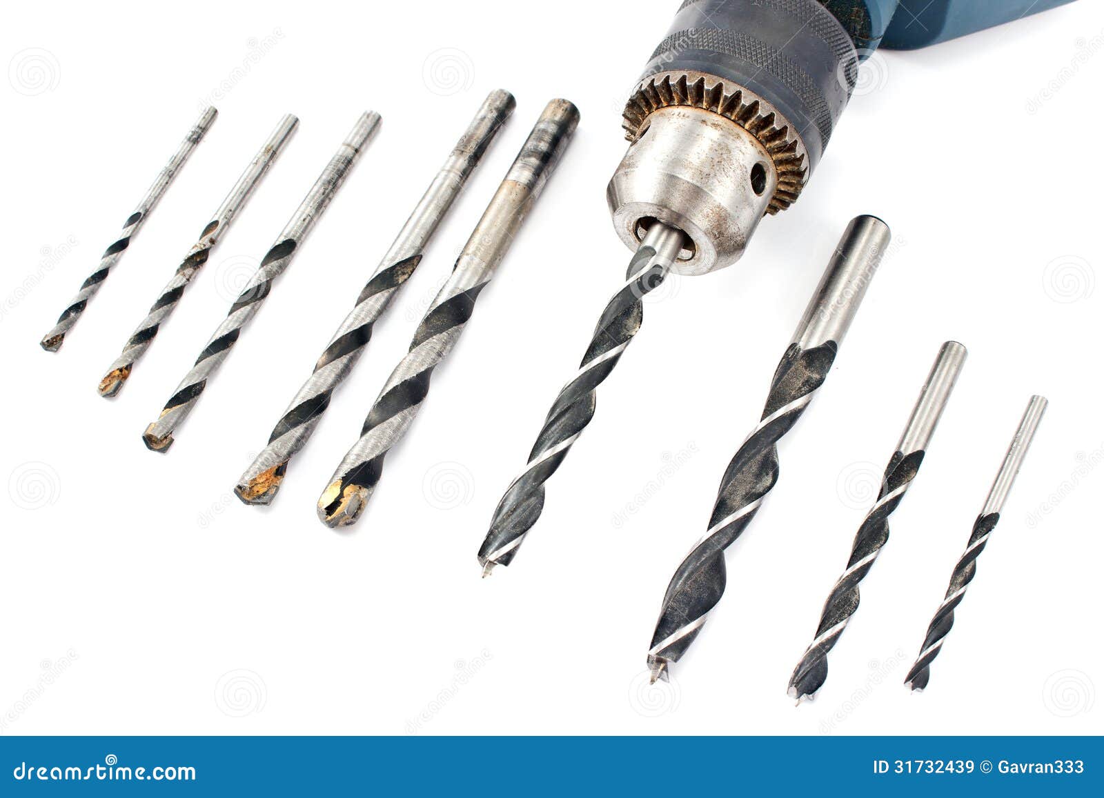 Taladro Y Sistema De Las Brocas De Madera Imagen de archivo - Imagen de ...