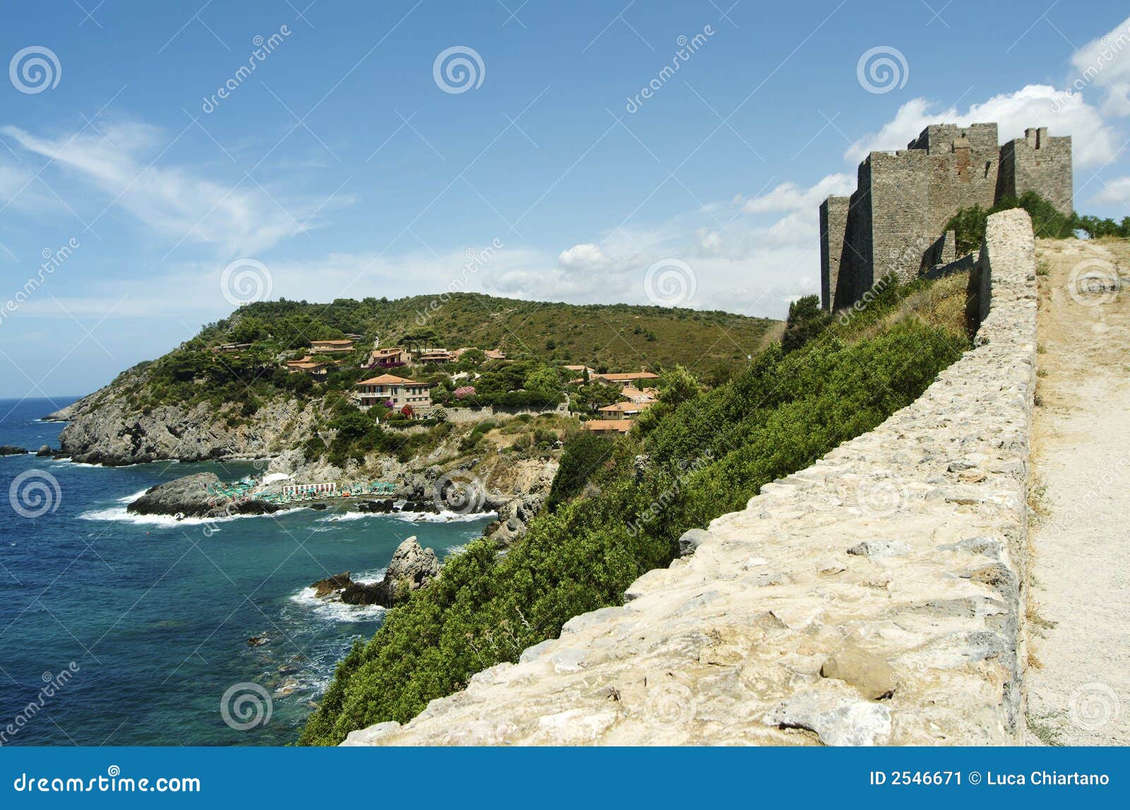 The Talamone castle stock image. Image of europe, italy - 2546671