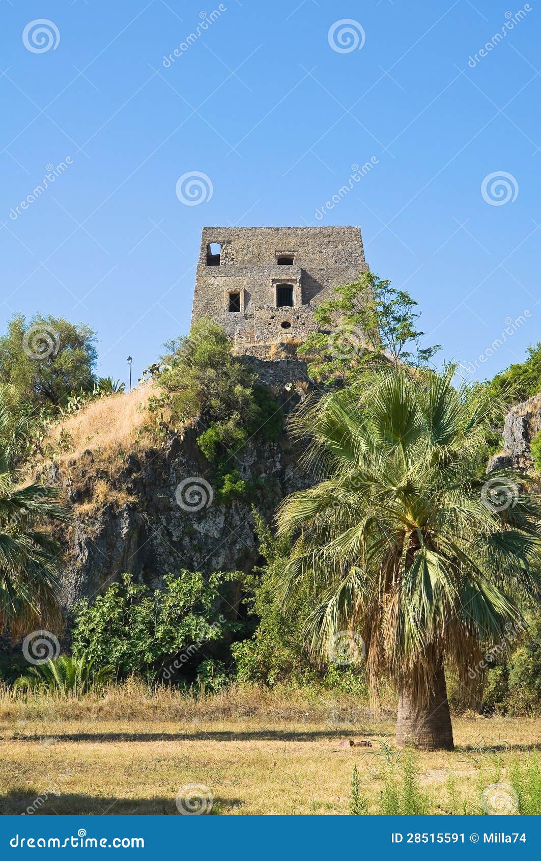 Talao Tower. Scalea. Calabria. Italy. Stock Image - Image of historical ...