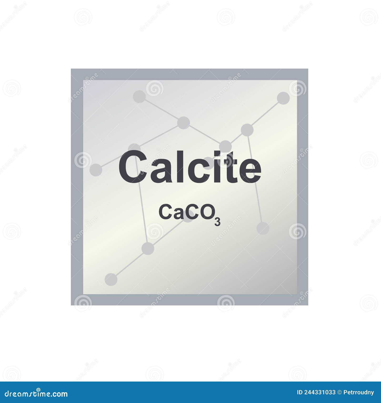 Vector Symbol of Calcite CaCO3 from the Mohs Scale of Mineral Hardness ...