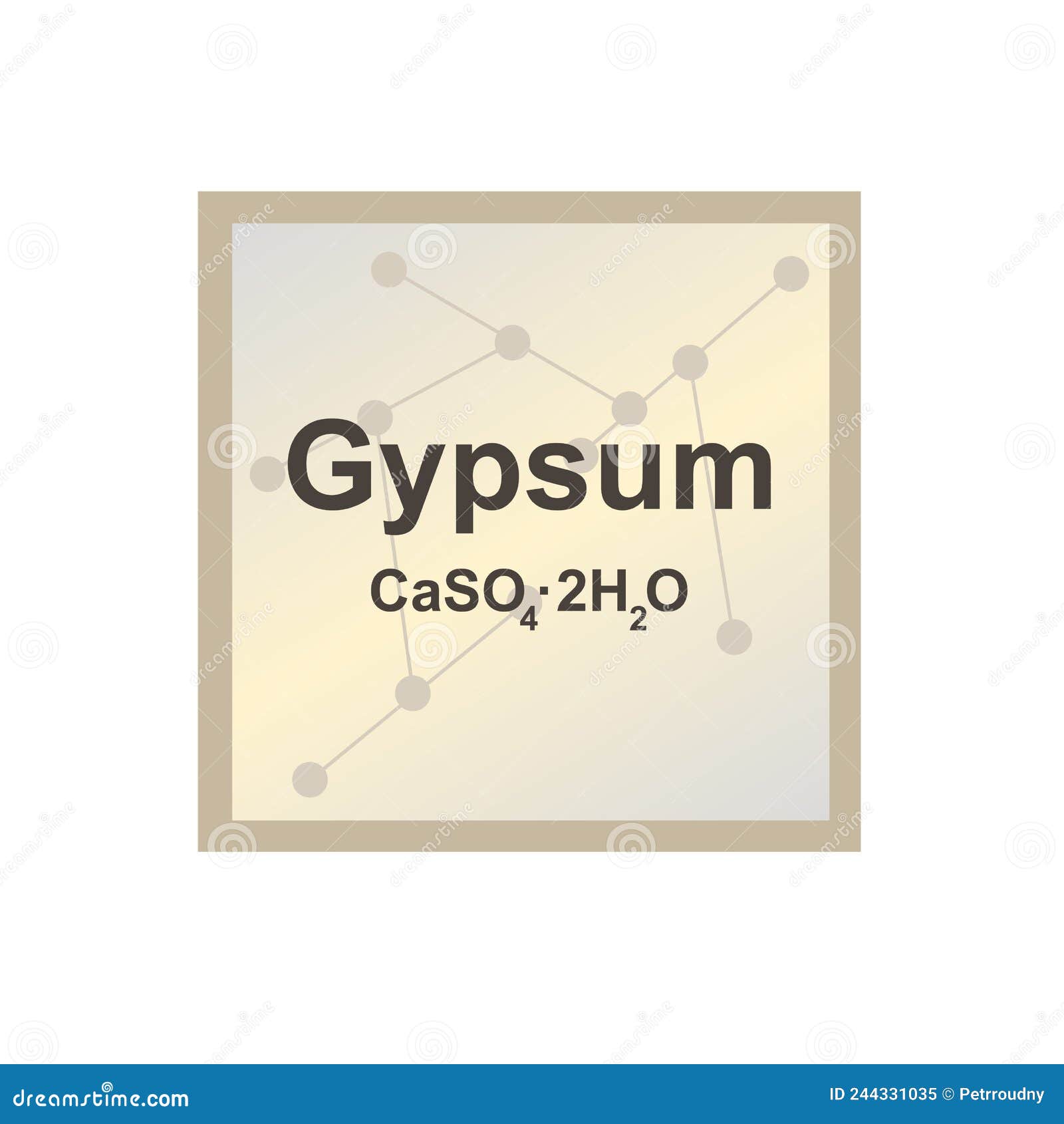 Vector Symbol of Gypsum Calcium Sulphate Dihydrate or CaSO4.2H2O from ...