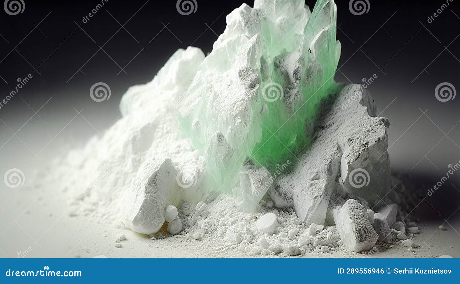 Talc is Rare Precious Natural Geological Stone on Gradient Background ...