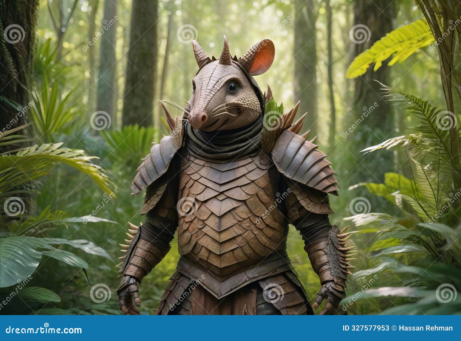 The Tale of the Armadillo Hero Stock Illustration - Illustration of ...