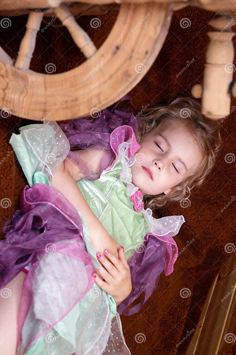 Tale of the Sleeping Princess Stock Photo - Image of pretty, dress ...