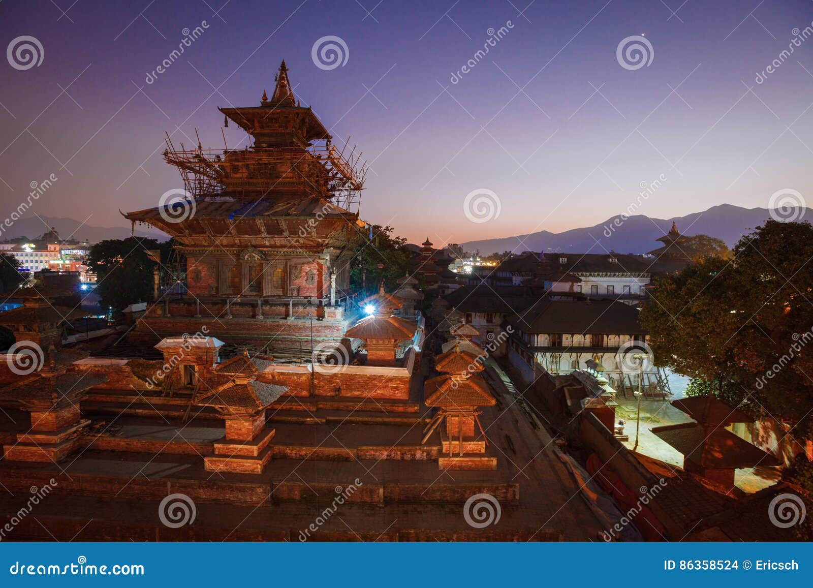 Taleju Temple stock photo. Image of durbar, aerial, bhaktapur - 86358524