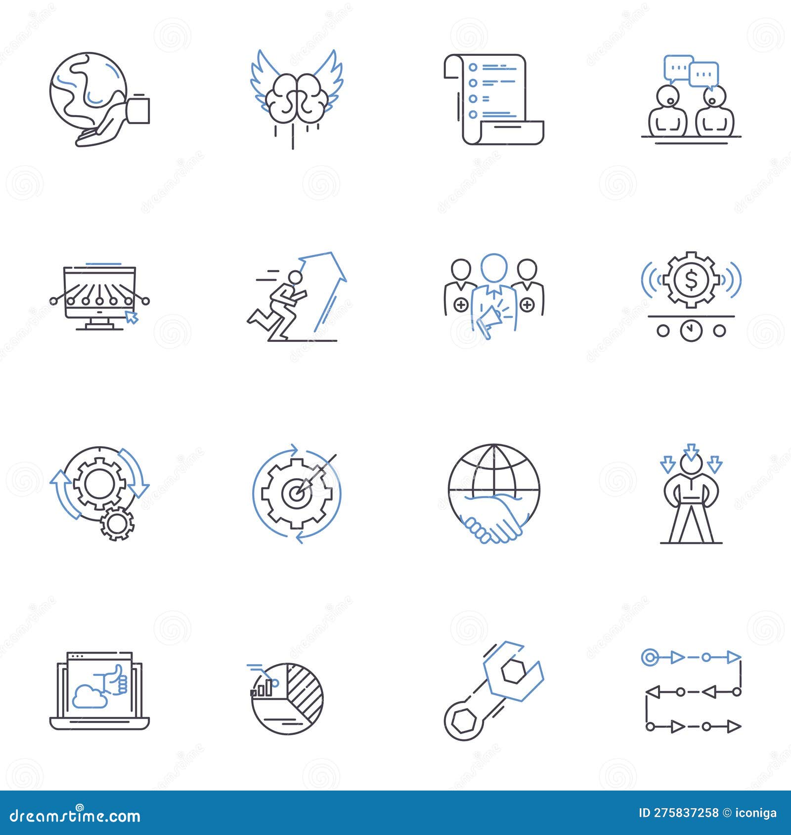 Talent Cultivation Line Icons Collection. Development, Training ...