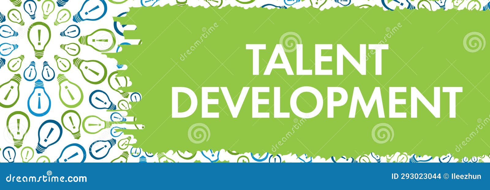 Talent Development Green Blue Bulbs Circular Texture Text Stock ...