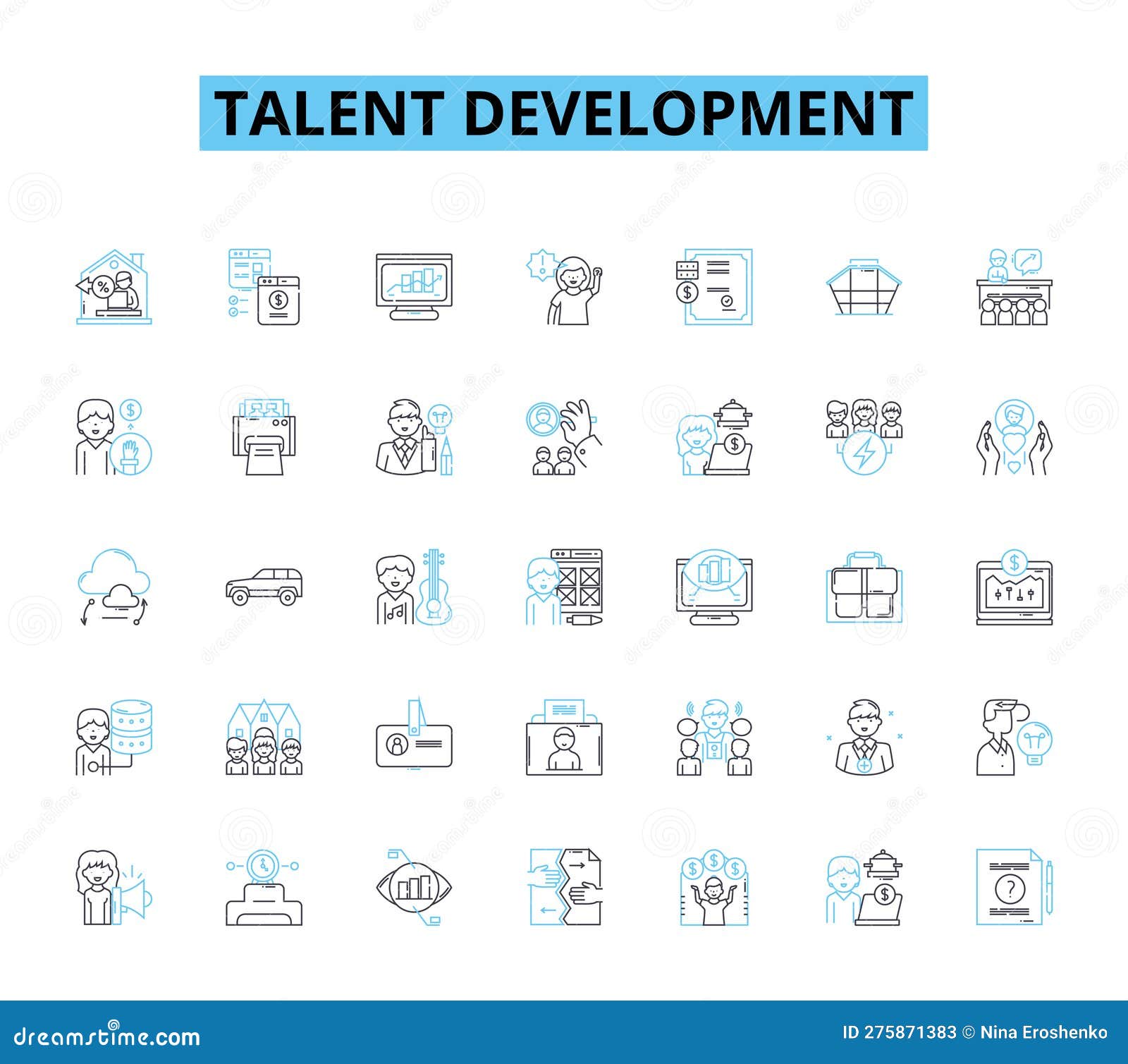 Capability Line Icons Collection. Ability, Power, Competence, Skill ...
