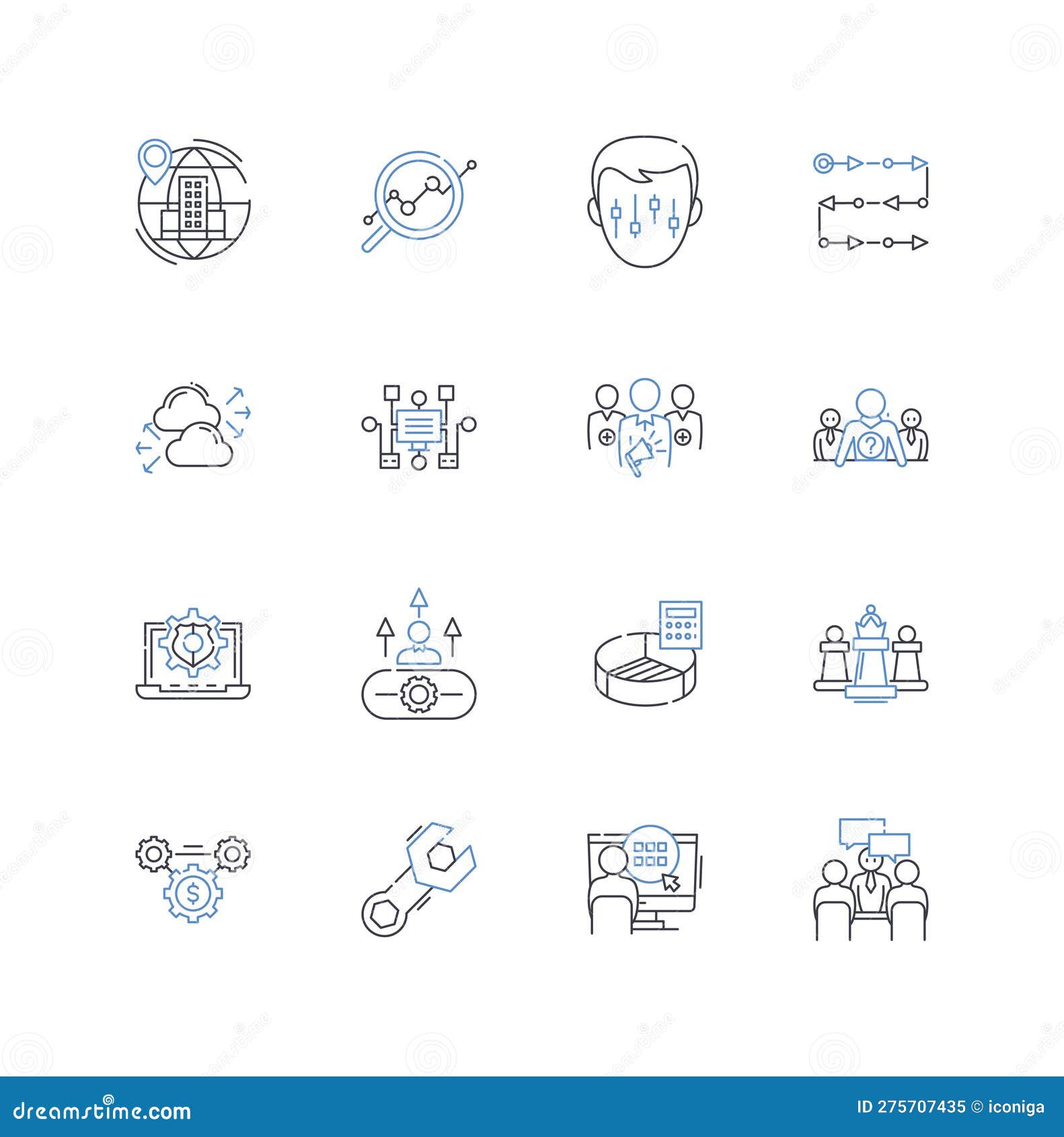 Talent Development Line Icons Collection. Coaching, Learning, Nurture ...