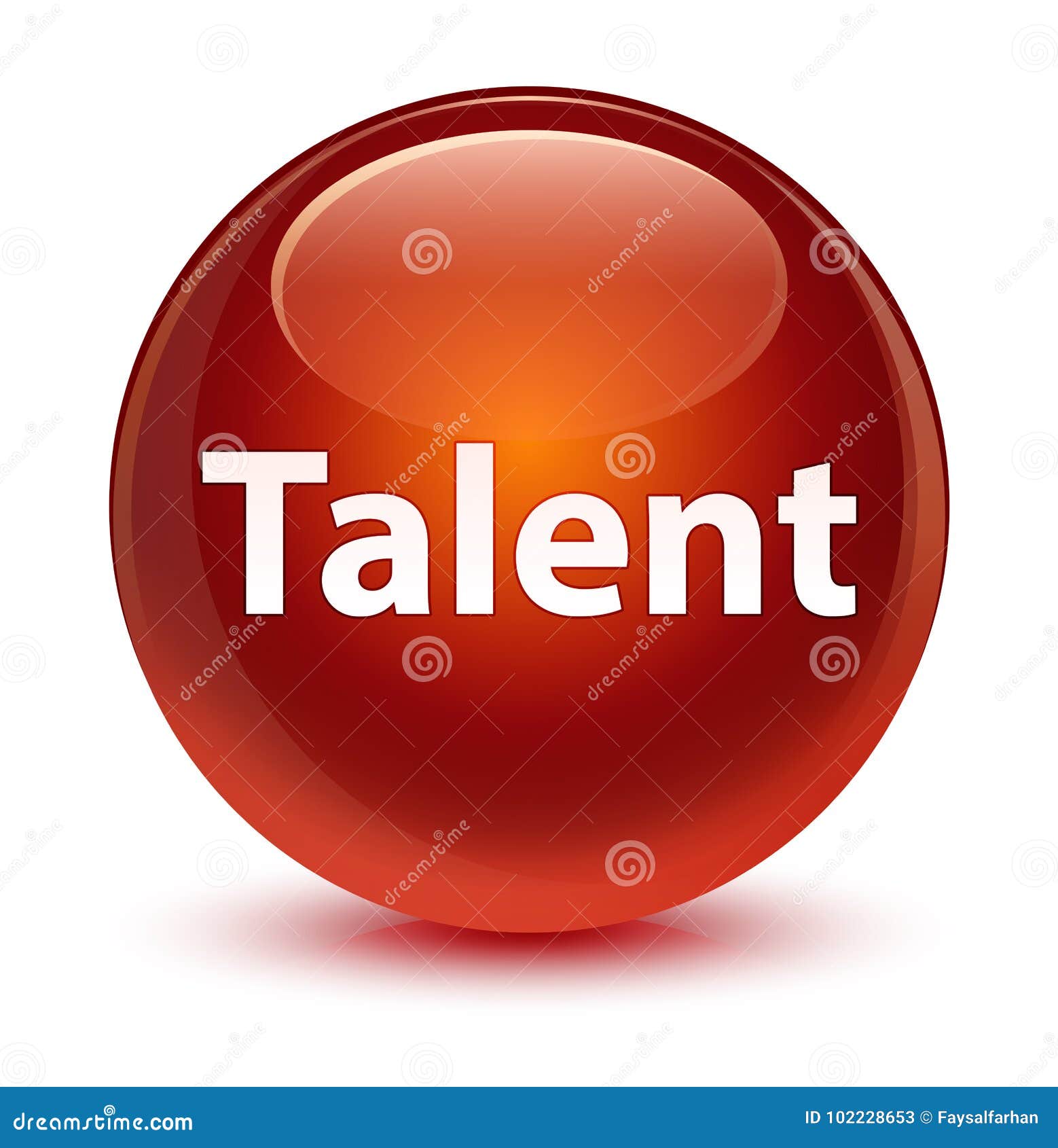 Talent Glassy Brown Round Button Stock Illustration - Illustration of ...