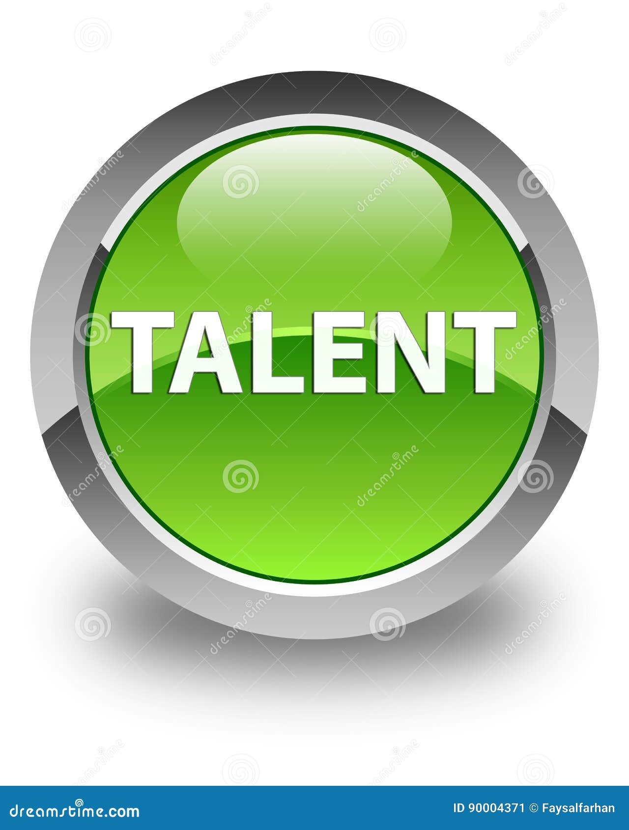 Talent Glossy Green Round Button Stock Illustration - Illustration of ...