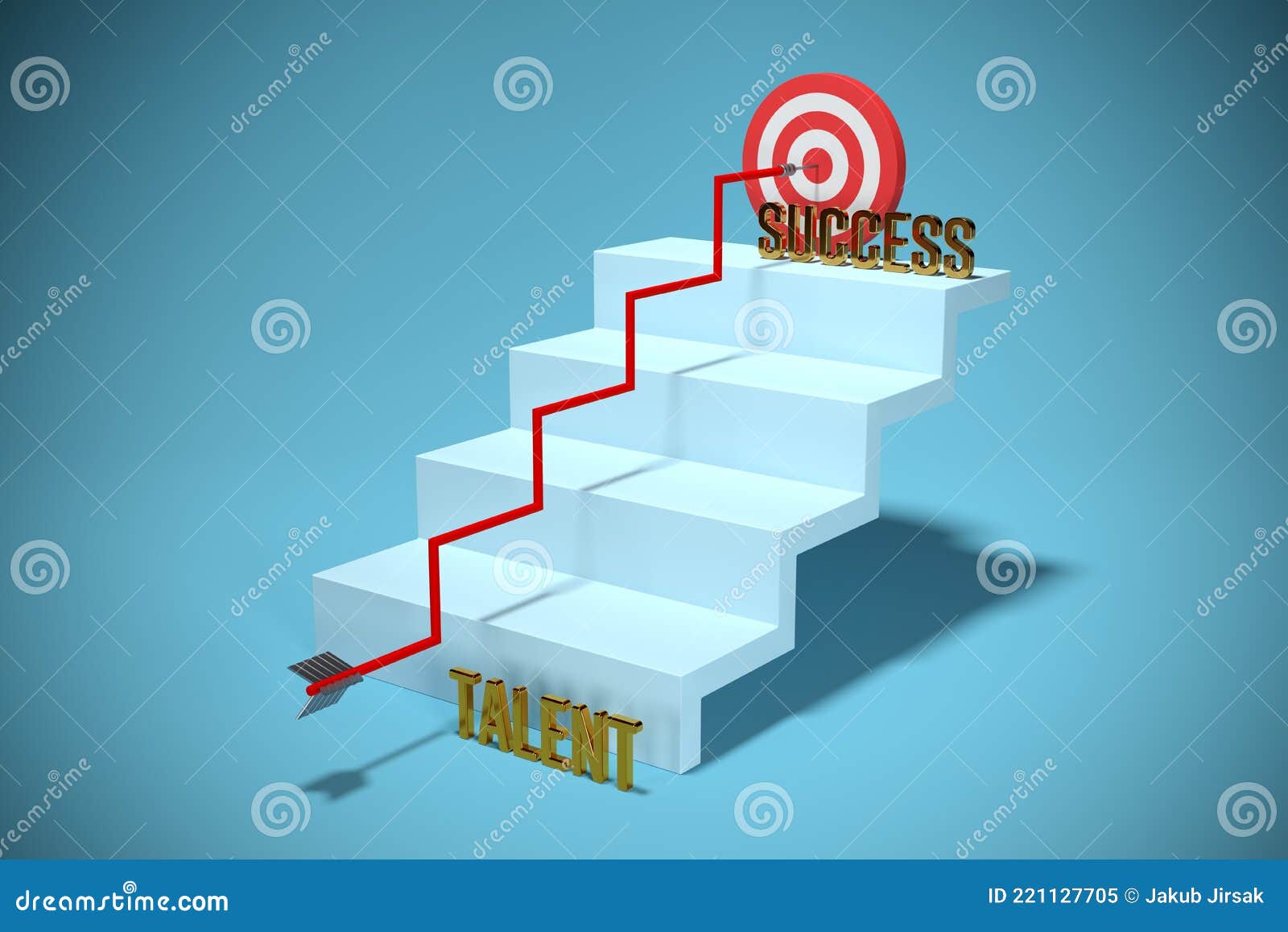Talent and Hard Work Make Success Stock Illustration - Illustration of ...