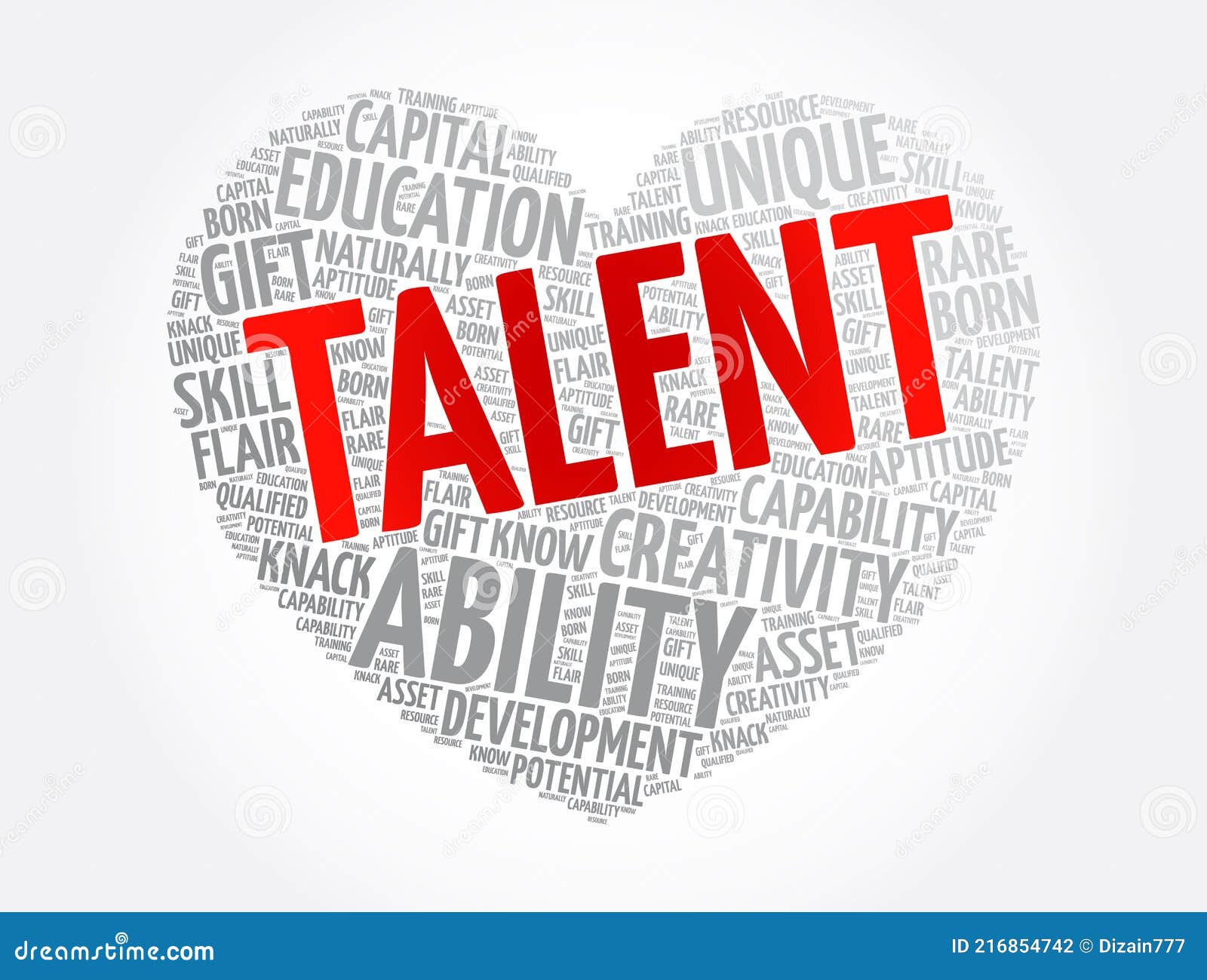 Talent Heart Word Cloud Collage, Concept Background Stock Illustration ...