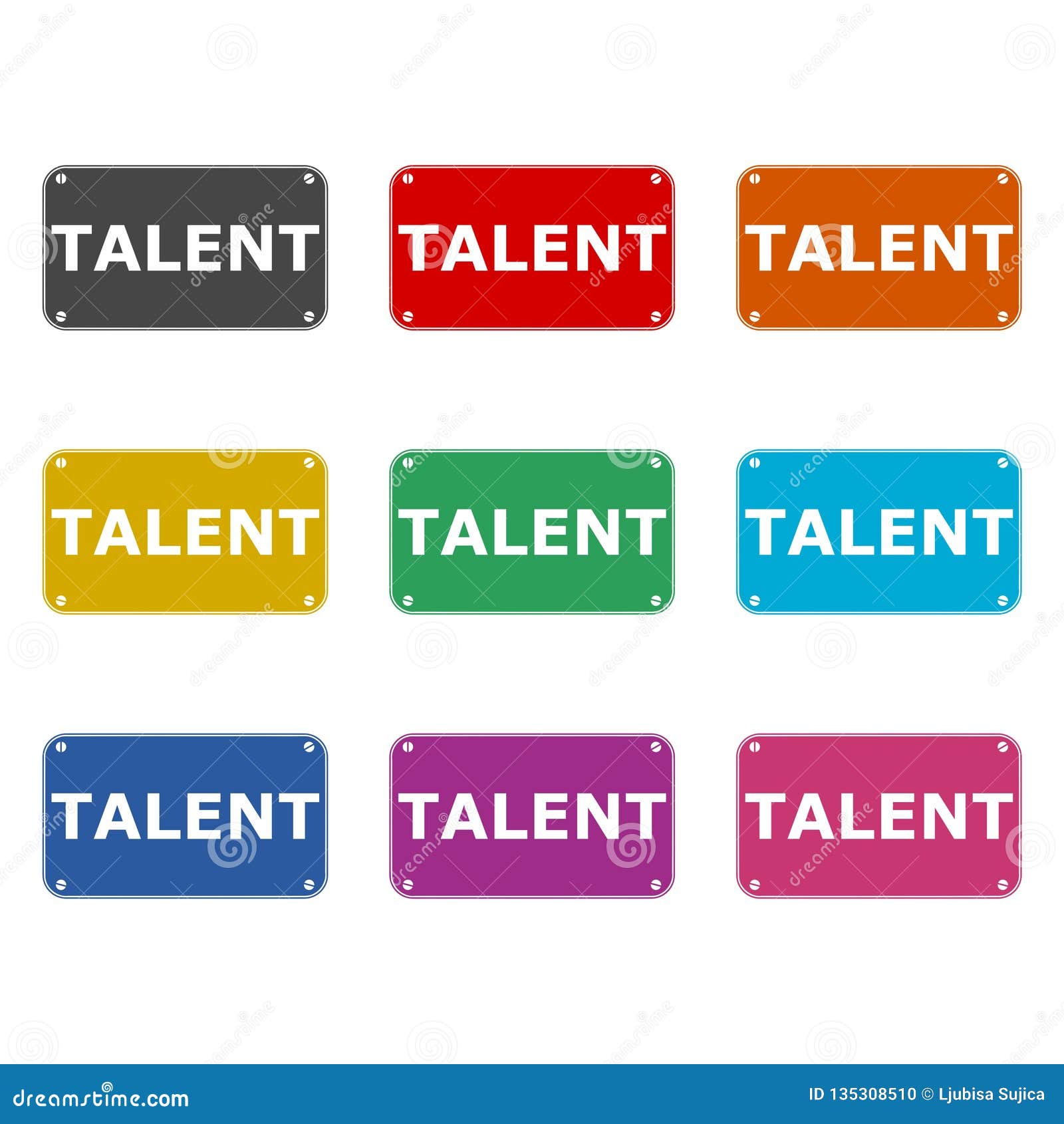 Talent Icon or Logo, Color Set Stock Vector - Illustration of creative ...