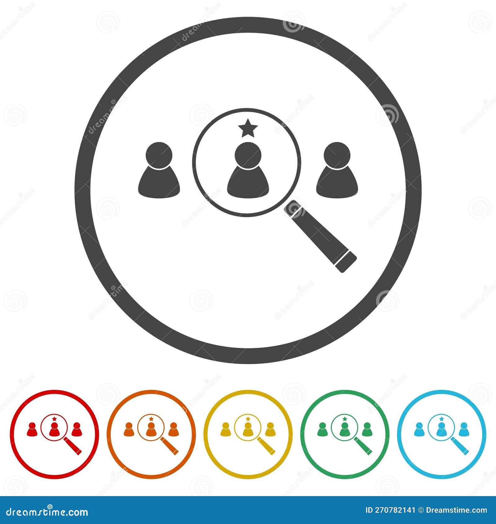 Talent Icons in Color Circle Buttons Stock Vector - Illustration of ...