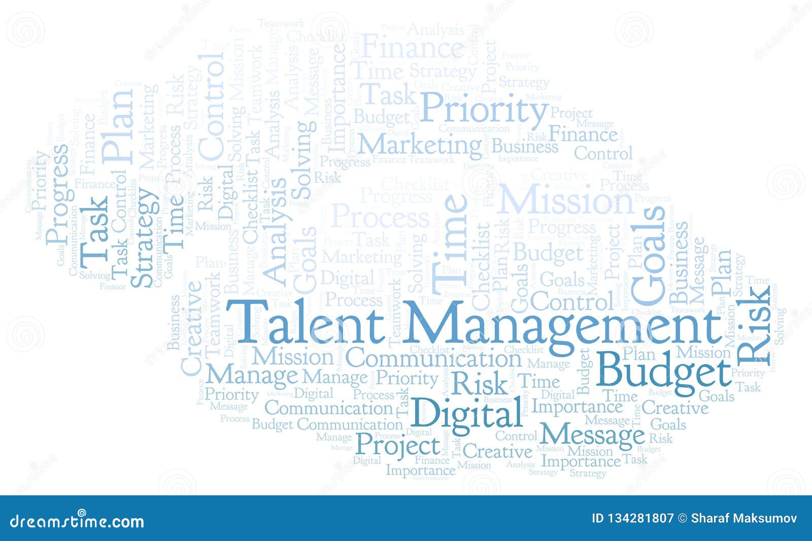 Talent Management Word Cloud, Made with Text only Stock Illustration ...