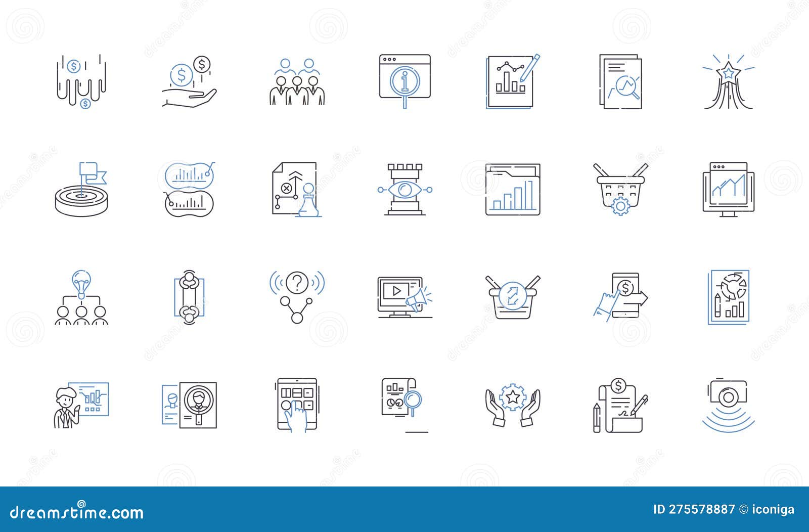 Talent Plan Line Icons Collection. Development, Skills, Performance ...