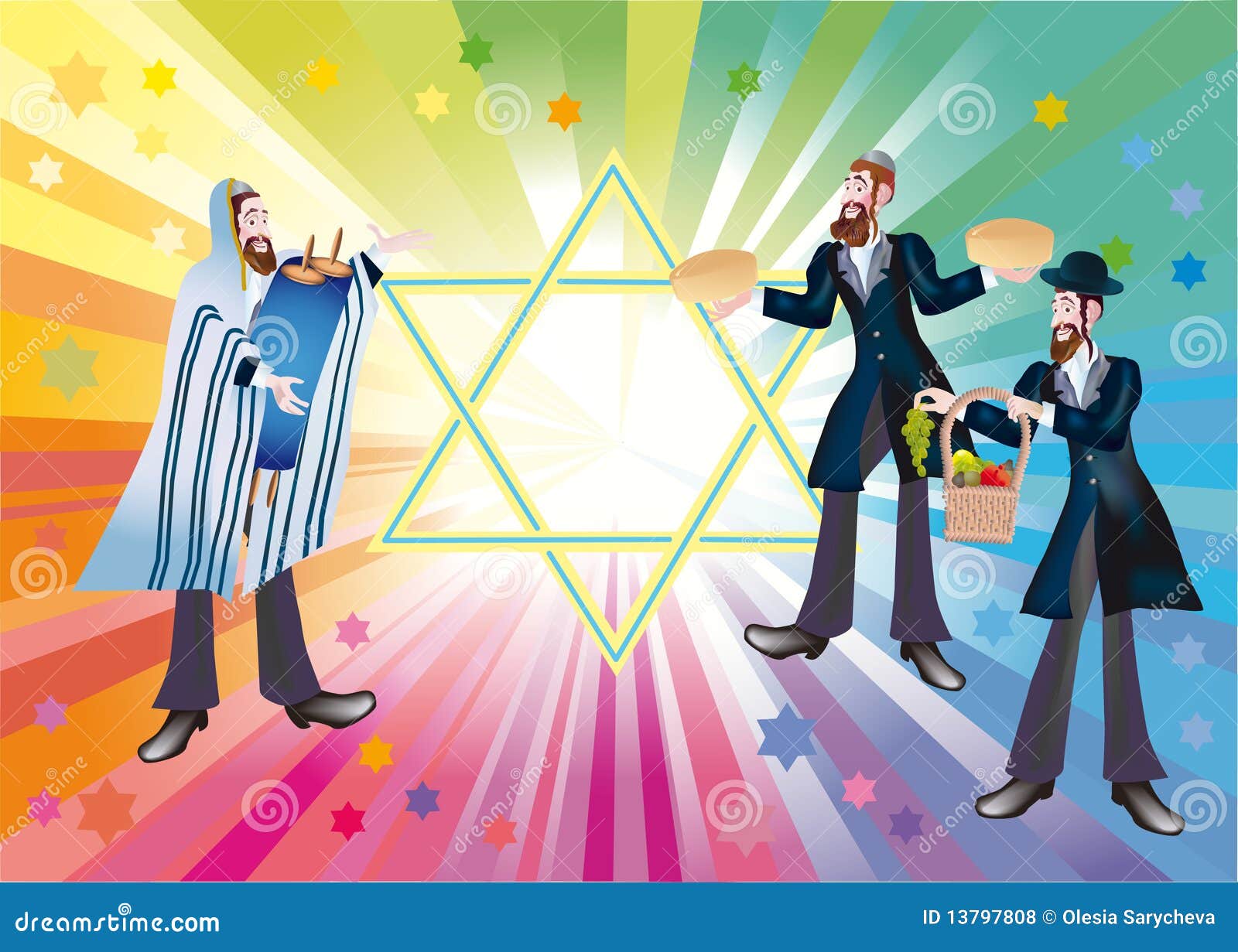 Talent of Tory or Simchat-Torah (Shmini-aceret) Stock Illustration ...
