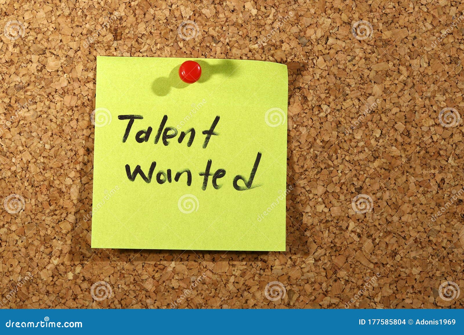 Talent wanted post it stock photo. Image of advertise - 177585804
