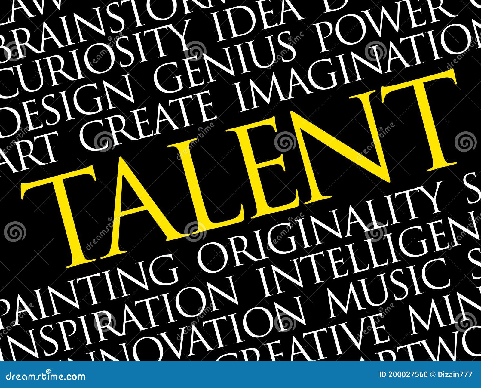 Talent word cloud collage stock illustration. Illustration of lead ...