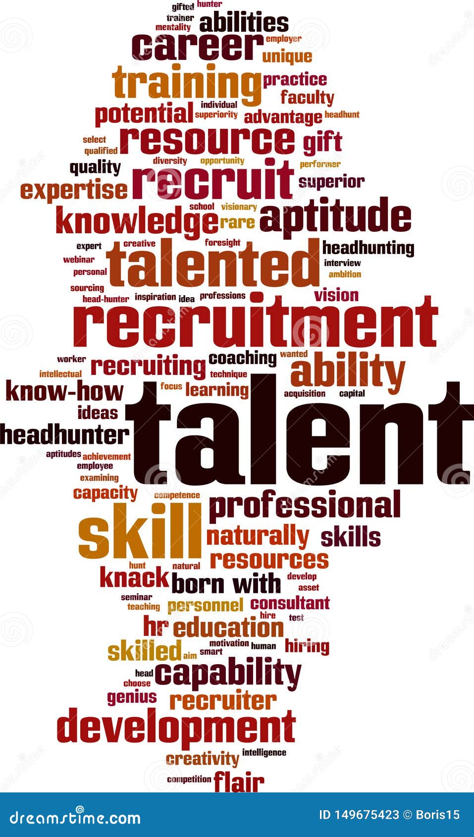 Talent word cloud stock vector. Illustration of born - 149675423