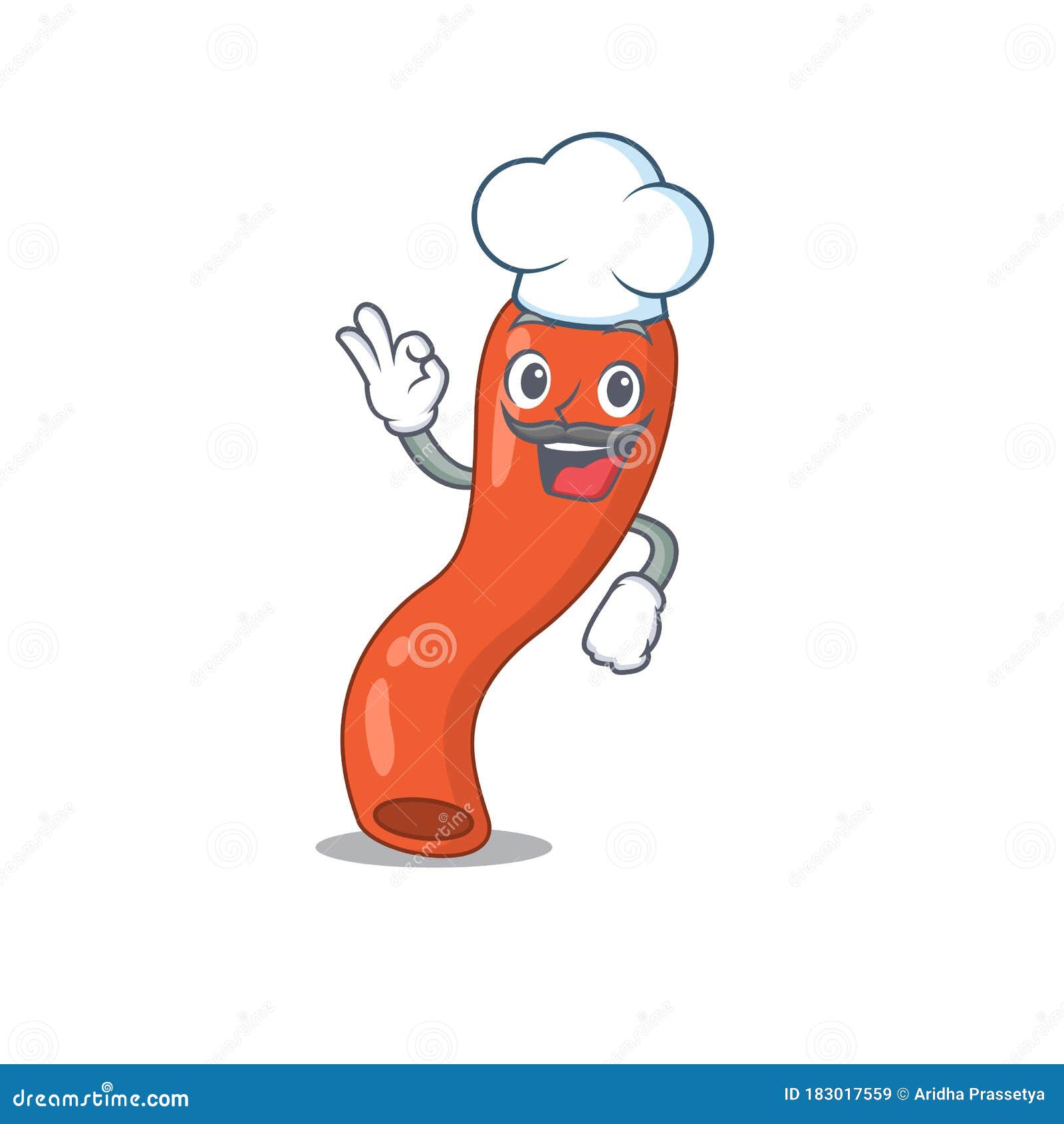 Talented Appendix Chef Cartoon Drawing Wearing Chef Hat Stock Vector ...