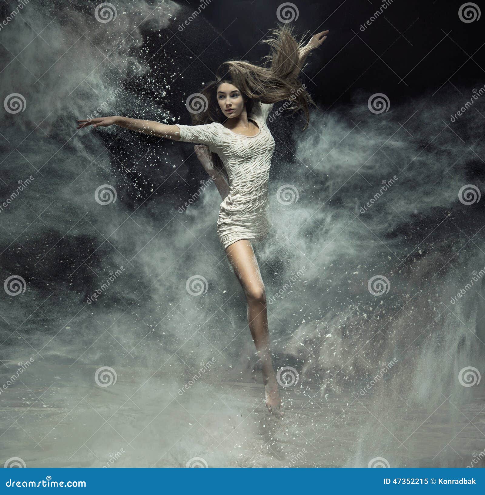 Talented Ballet Dancer Catching the Dust Stock Image - Image of elegant ...