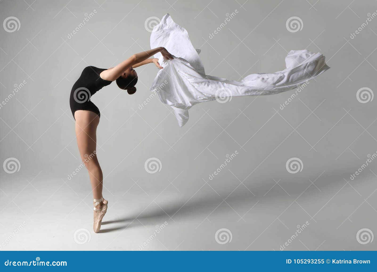 Talented Ballet Dancer in Studio on White Background Stock Image ...