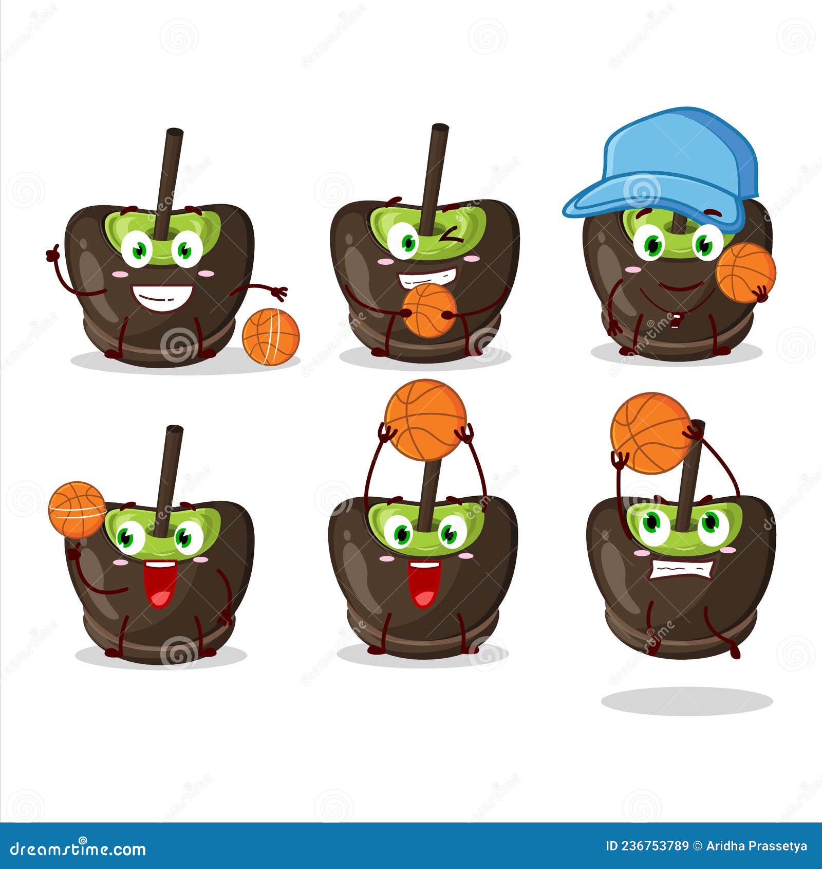Talented Chocolate Sugar Candy Cartoon Character As A Basketball