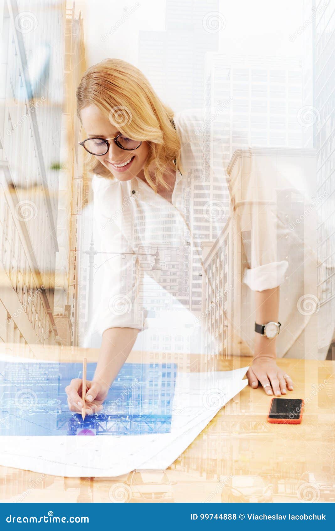 Talented Engineer Drawing Sketches for New Project Stock Photo - Image ...
