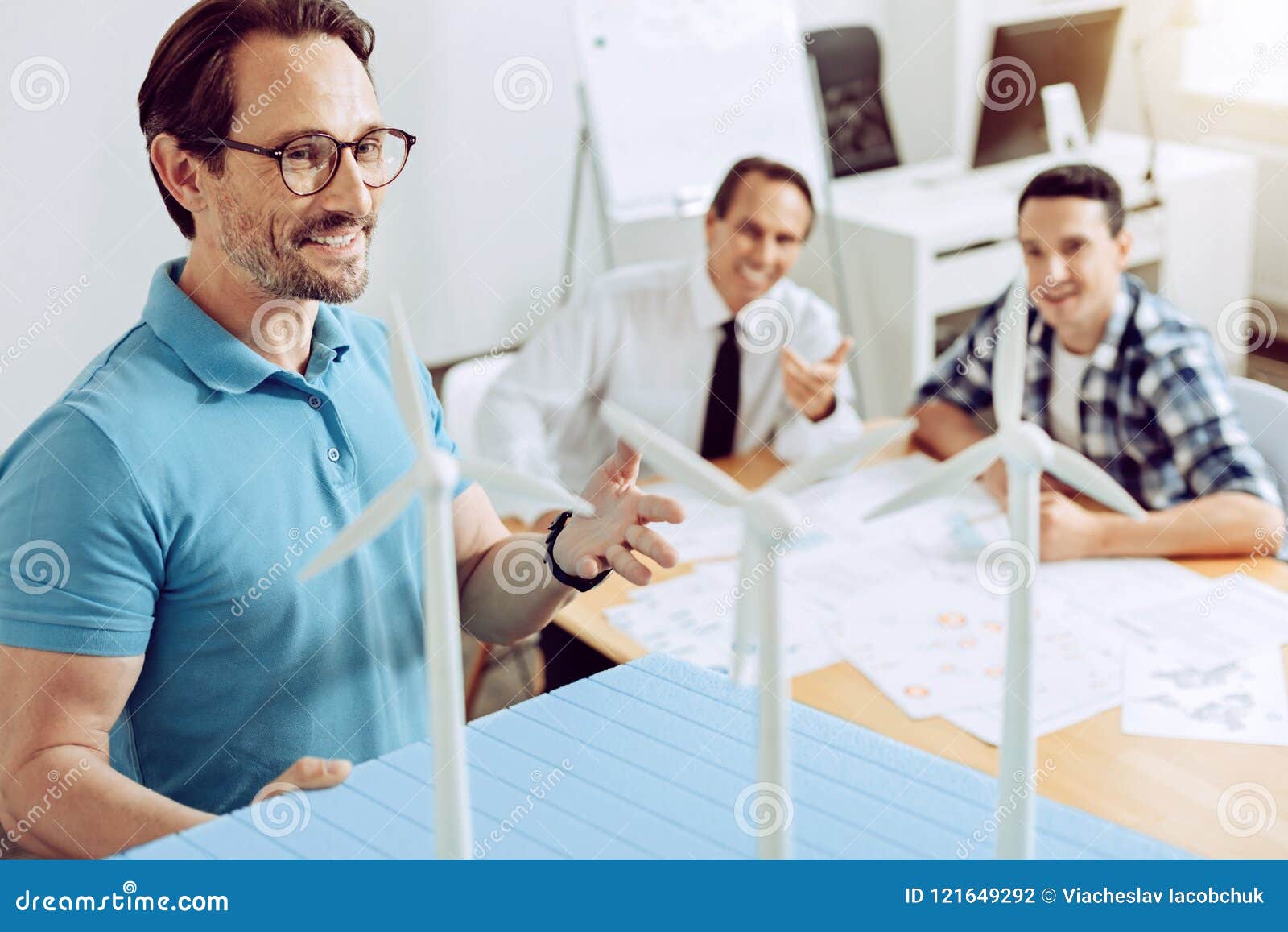 Talented Engineer Explaining His New Idea Stock Photo - Image of common ...