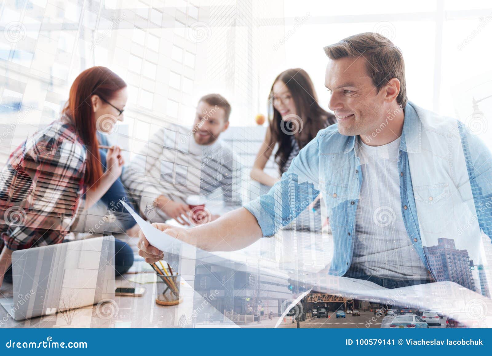 Talented Engineers Having Discussion Together Stock Image - Image of ...