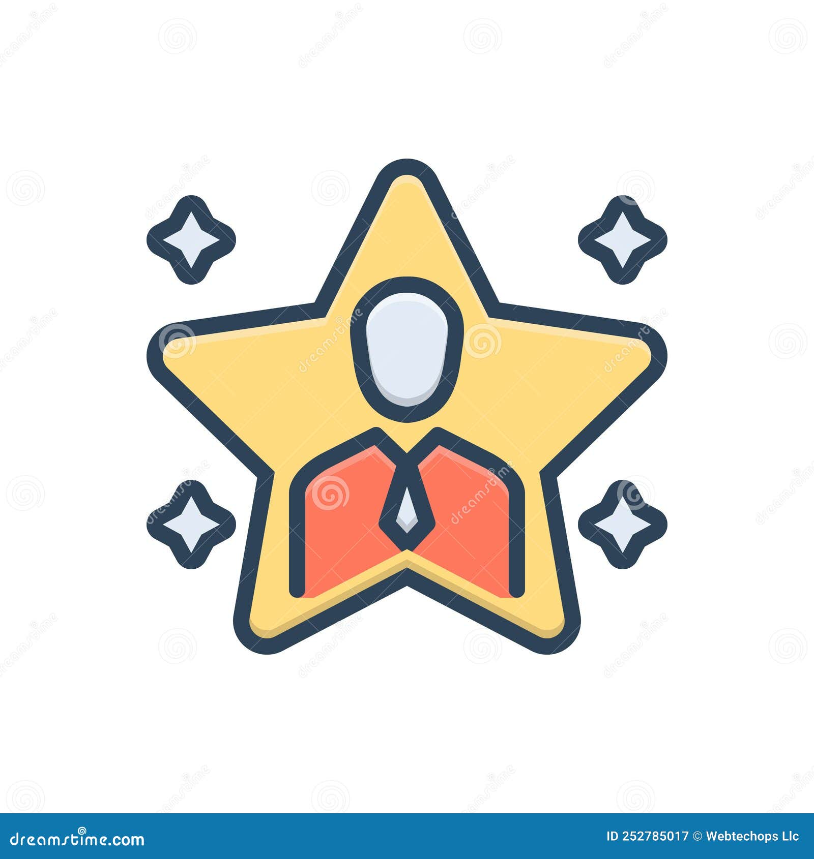 Color Illustration Icon for Talented, Brilliant and Accomplished Stock ...