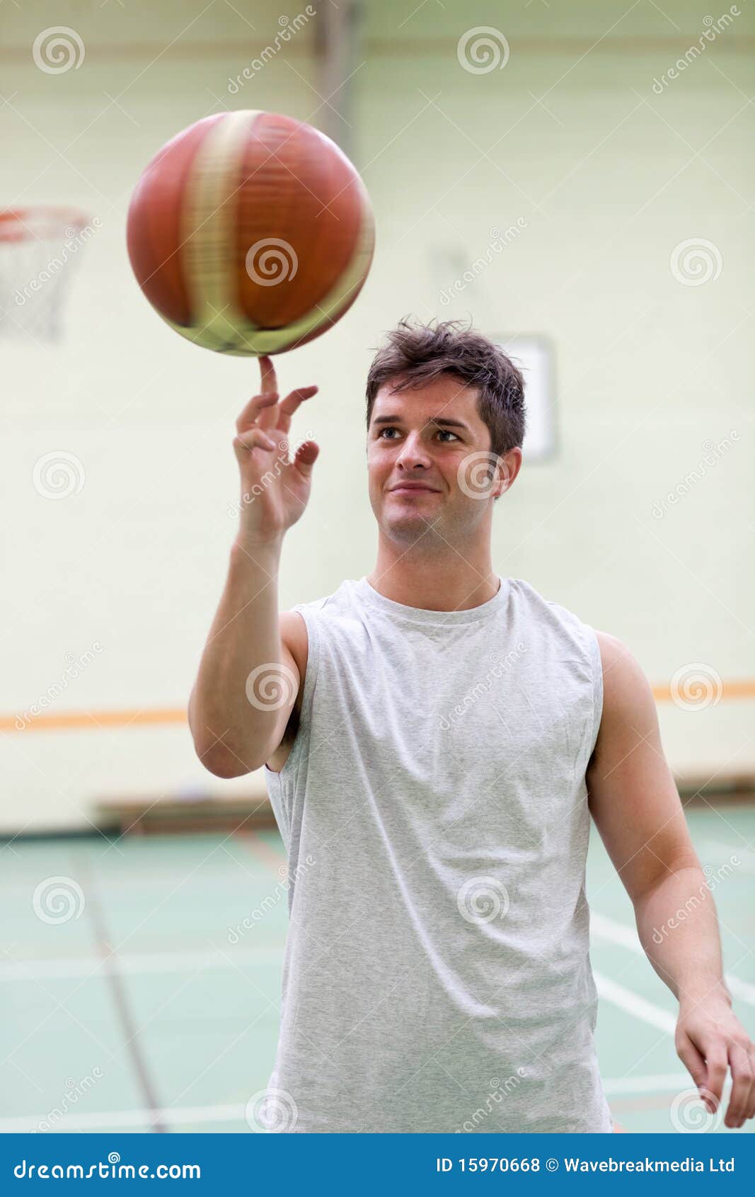 Talented Man Playing Basketball Stock Photo - Image of gymnasium ...