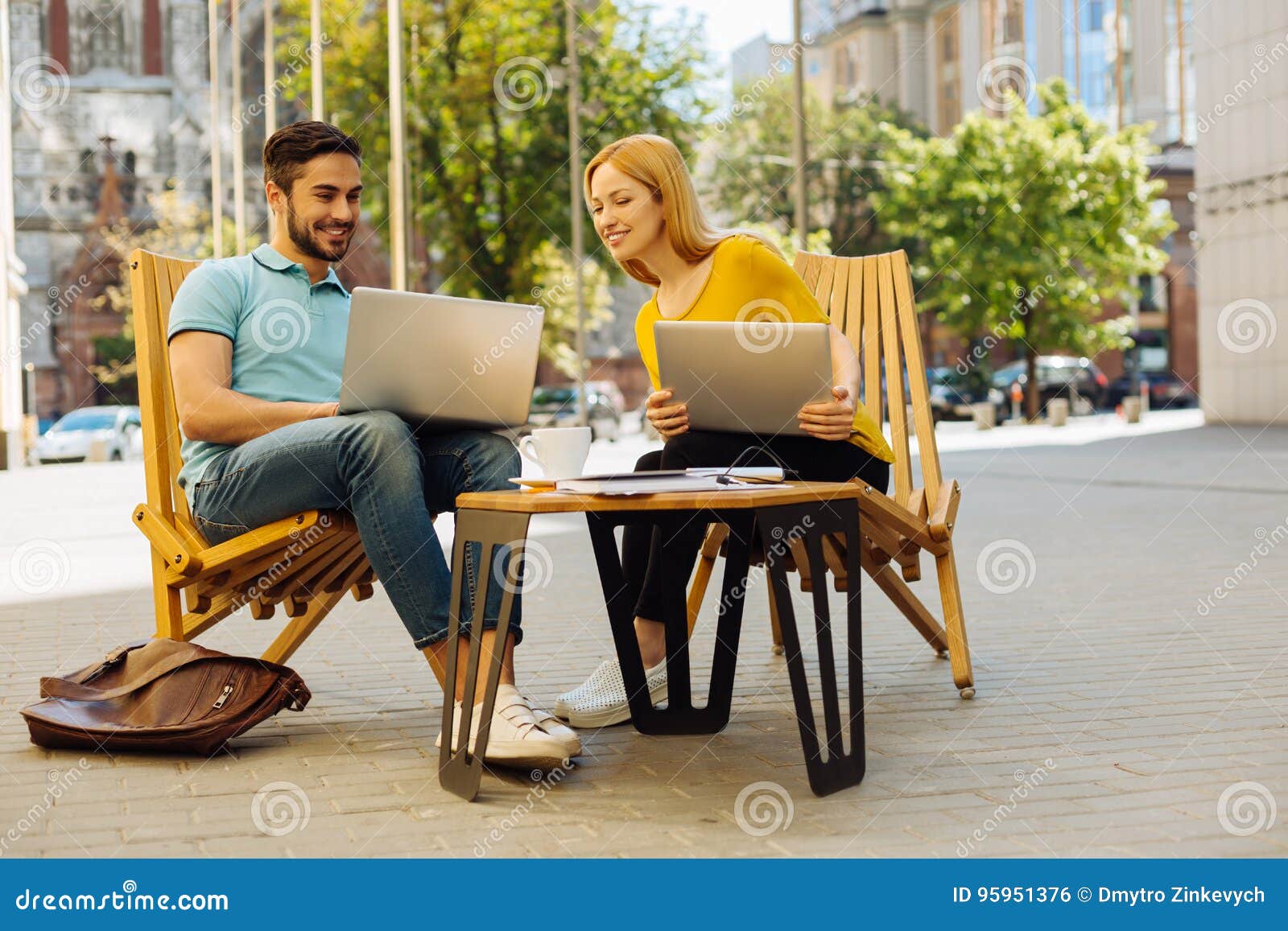Talented Productive People Comparing Their Progress Stock Photo - Image ...