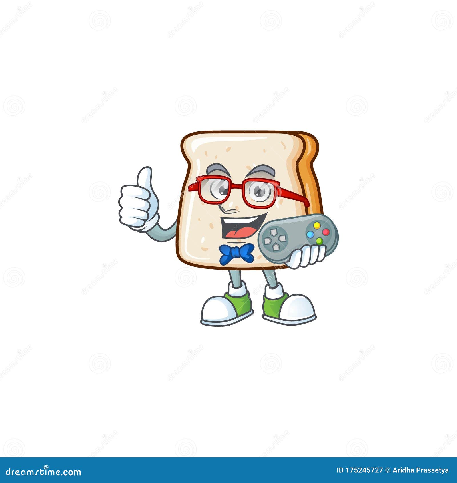 Talented Slice of Bread Gamer Mascot Design Using Controller Stock ...