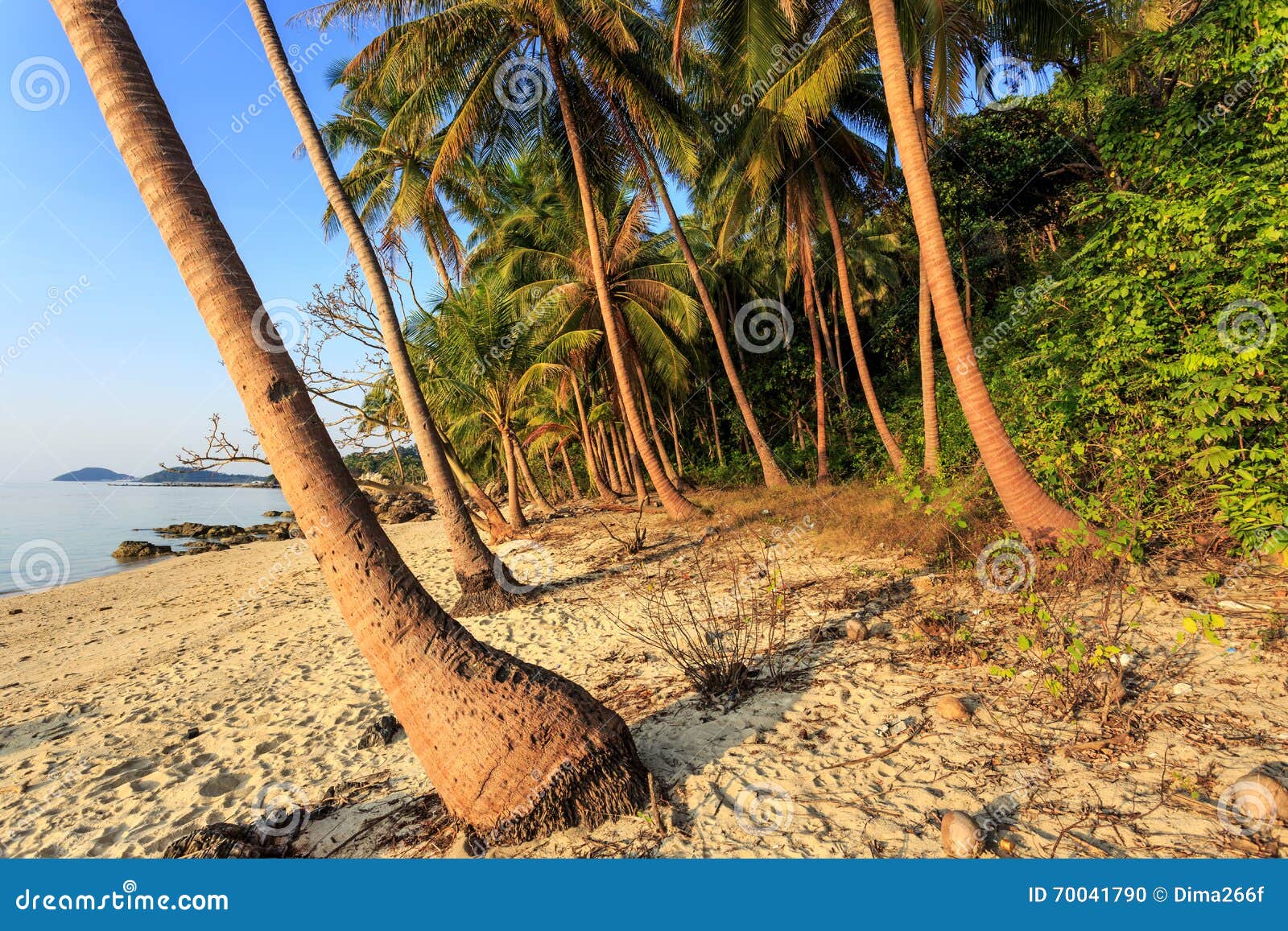 Taling Ngam Beach at Evening Stock Photo - Image of outdoors, climate ...