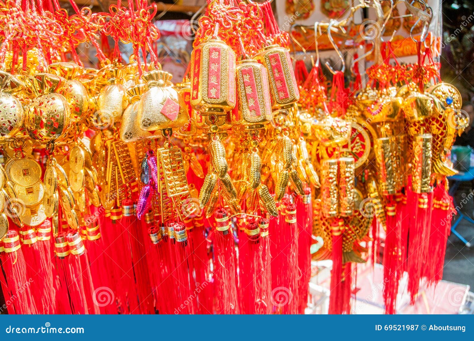 Talismans in china town. editorial photography. Image of spirituality ...