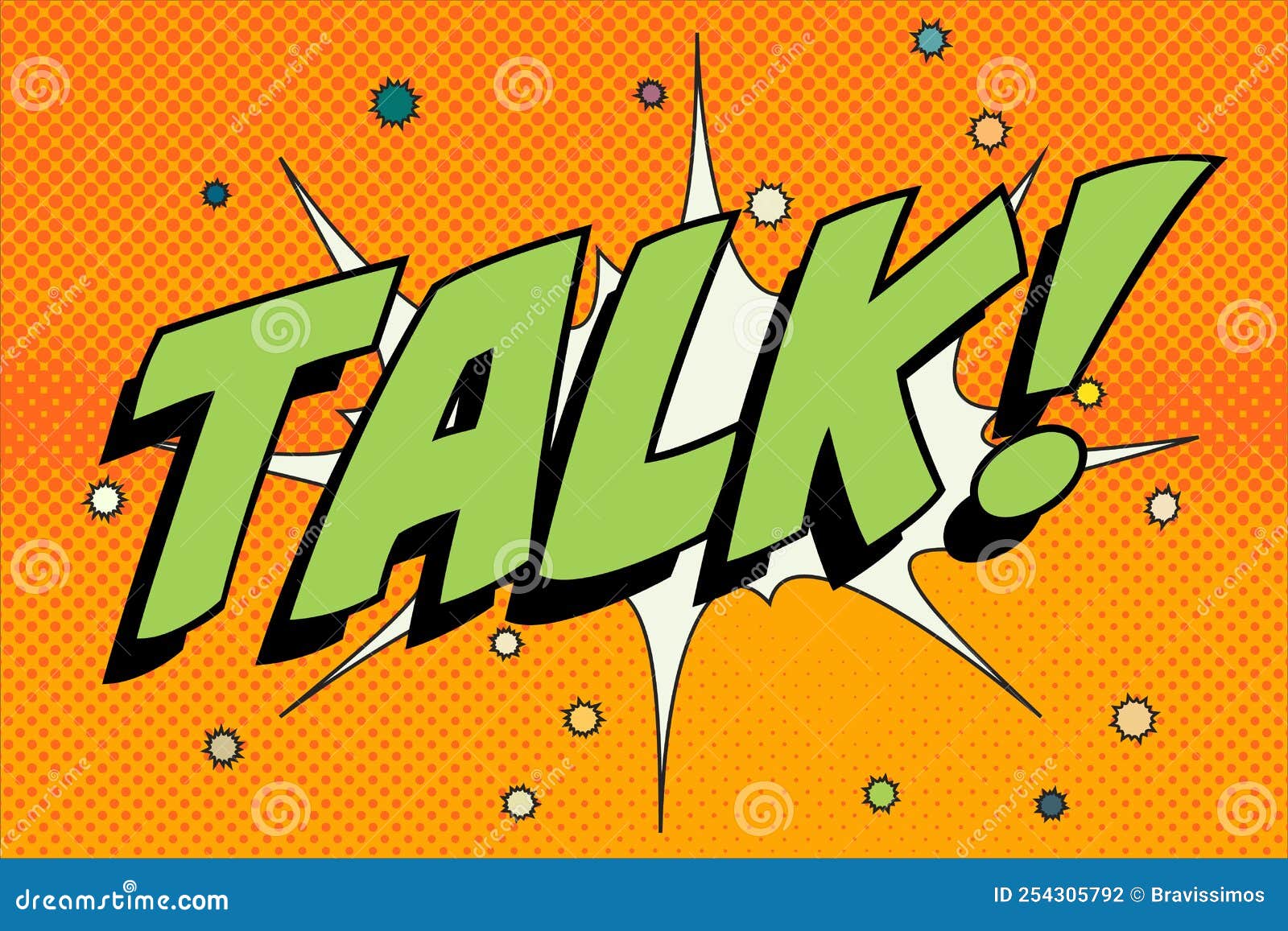 Talk Abstract Cartoon Frame Vector Background. Halftone Symbol Stock ...