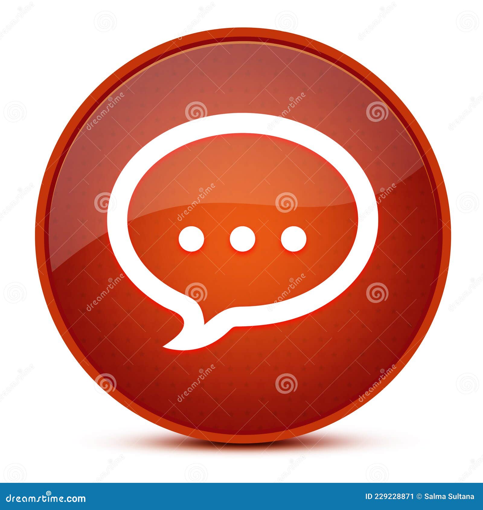 Talk Aesthetic Glossy Brown Round Button Abstract Stock Illustration ...