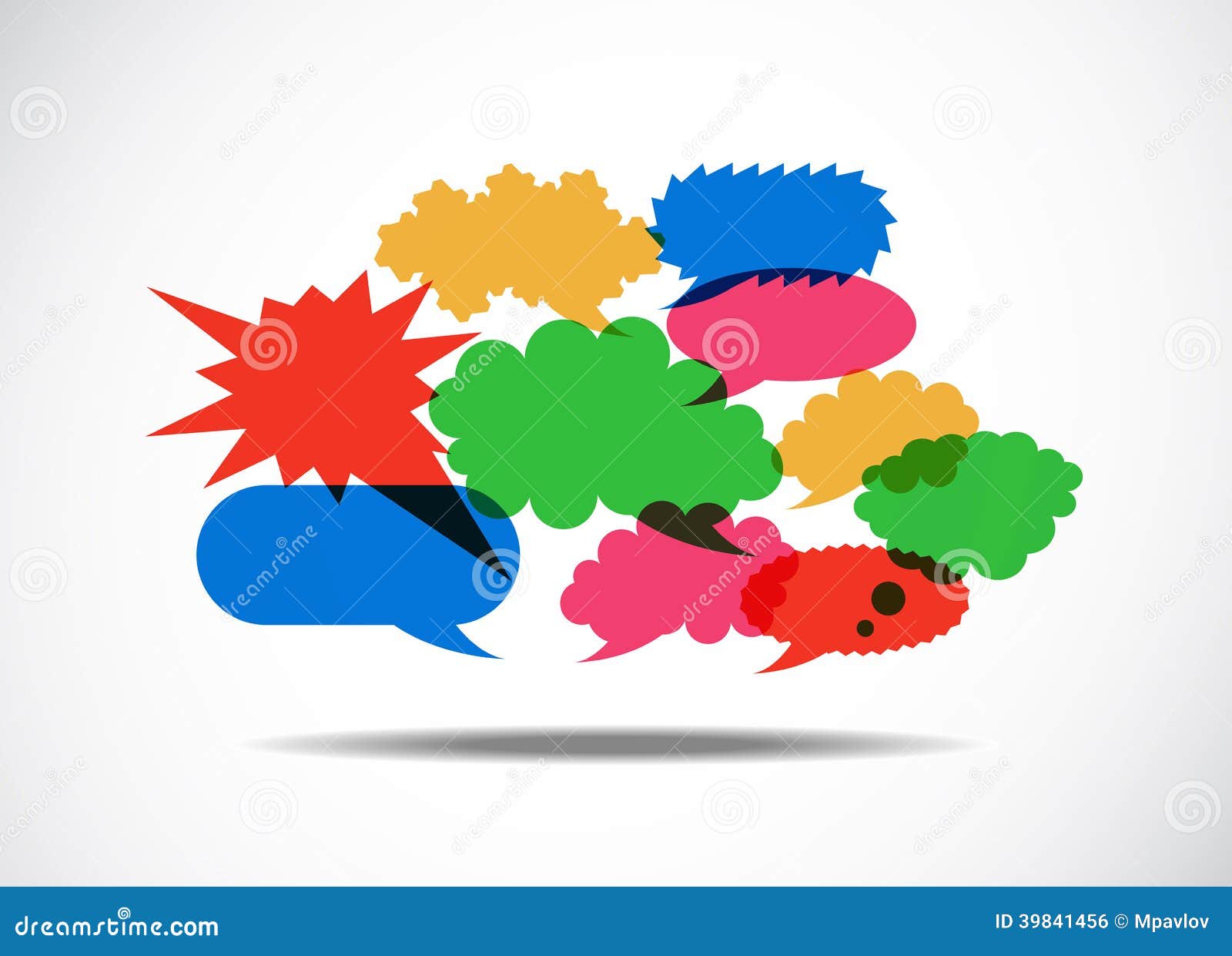Talk Balloon Abstract stock vector. Illustration of modern - 39841456