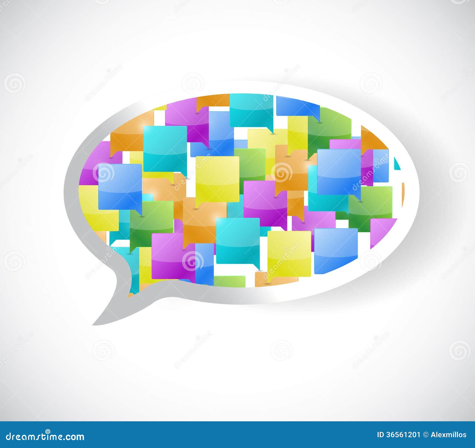 Talk Balloon Abstract Illustration Design Stock Illustration ...