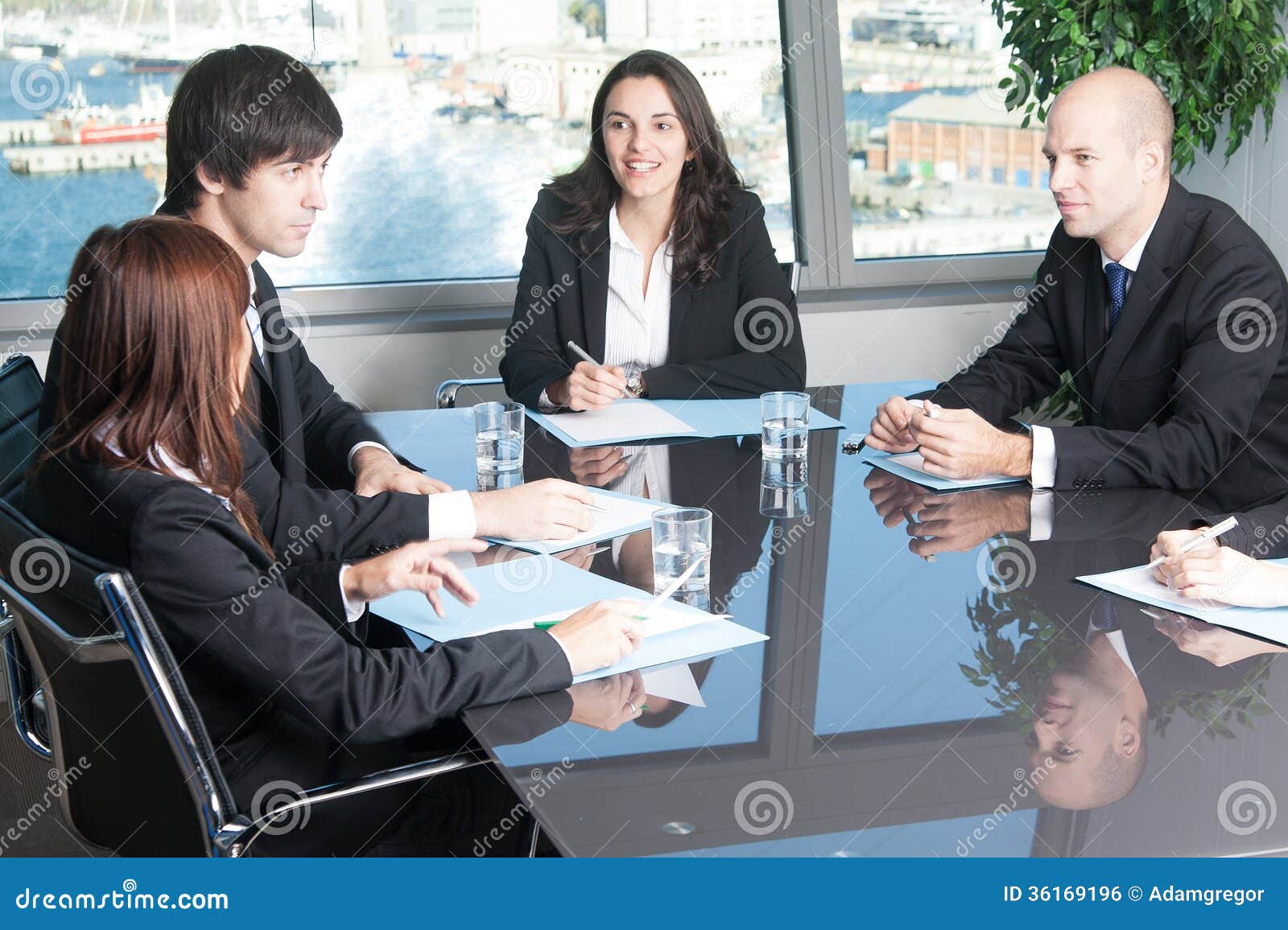 Talk in board room stock photo. Image of mediterranean - 36169196