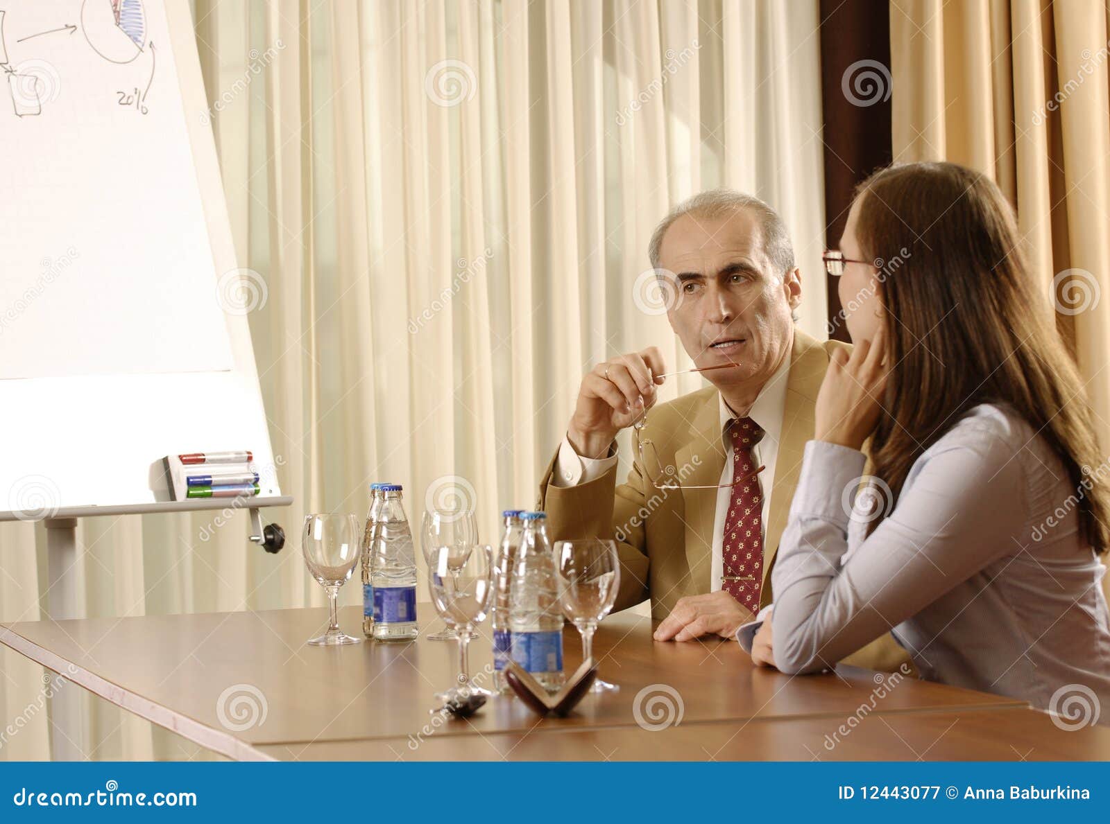 Talk with a boss stock image. Image of ideas, business - 12443077