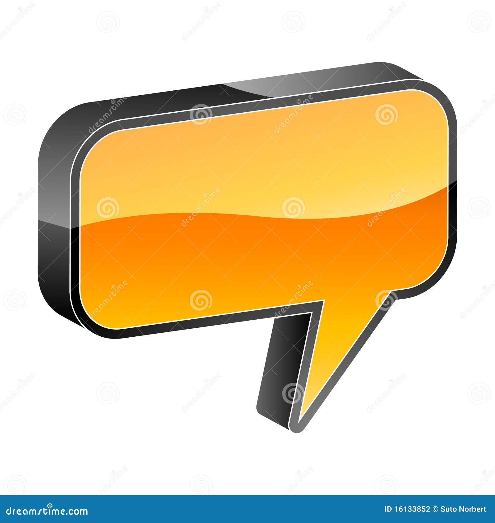 Talk bubble 3d icon stock illustration. Illustration of cartoon - 16133852