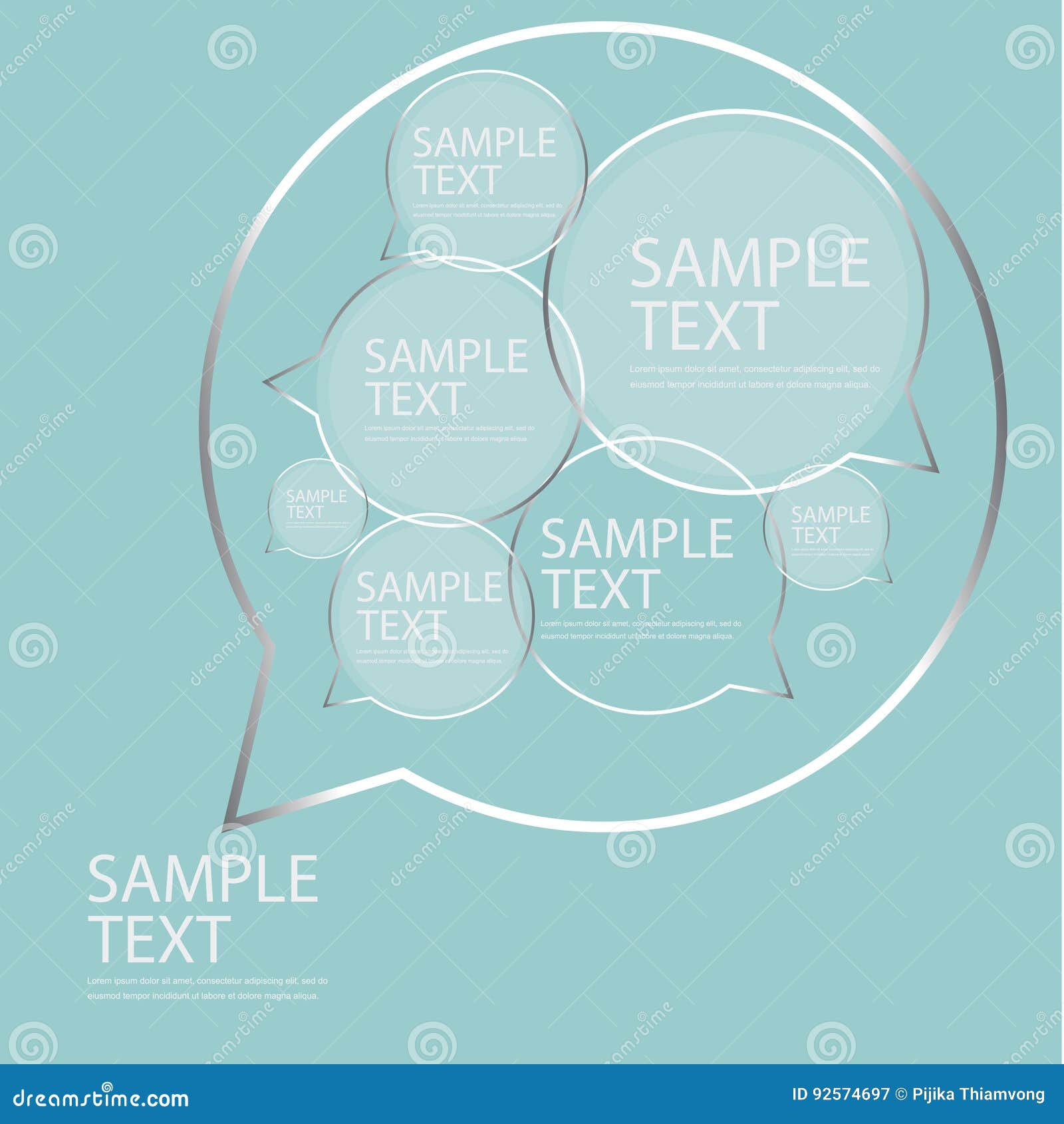 Talk Bubble Banner Design. stock vector. Illustration of business ...