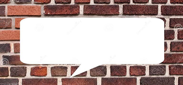 A Talk Bubble on a Brick Wall Stock Illustration - Illustration of ...